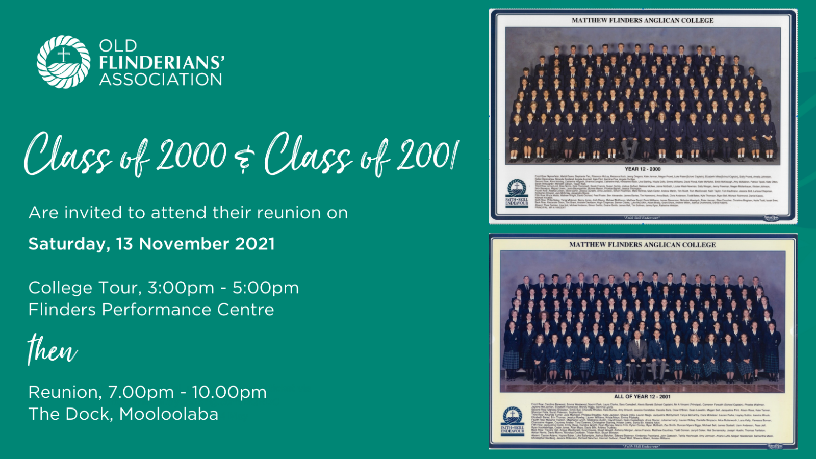 Class of 2000 and 2001 Reunion - Matthew Flinders Anglican College