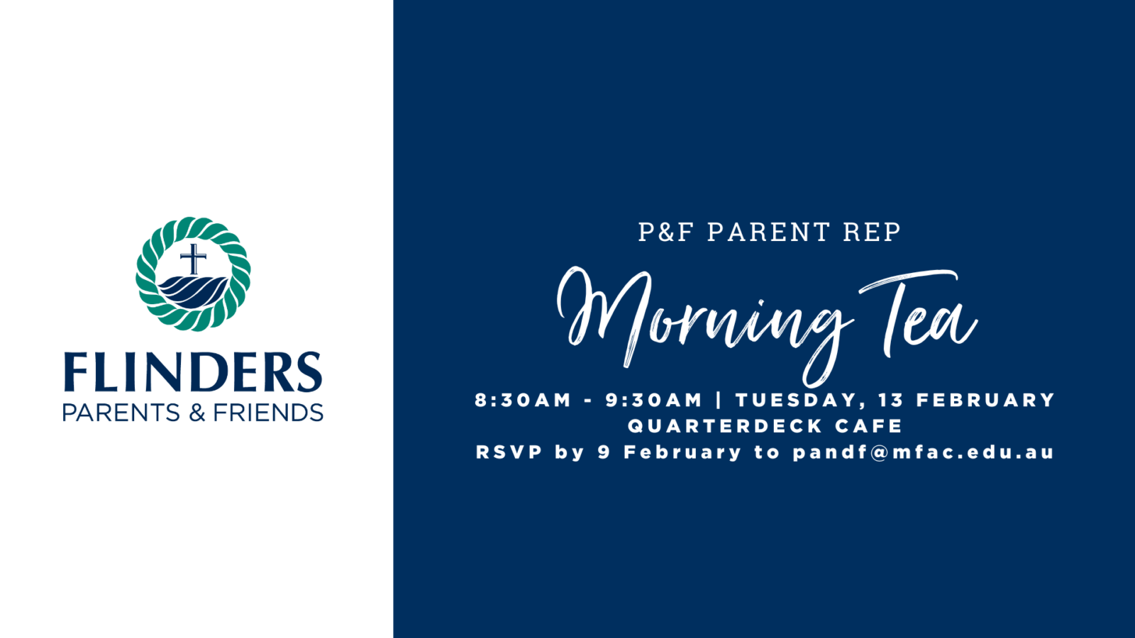 2024 P&F Parent Rep Morning Tea - Matthew Flinders Anglican College