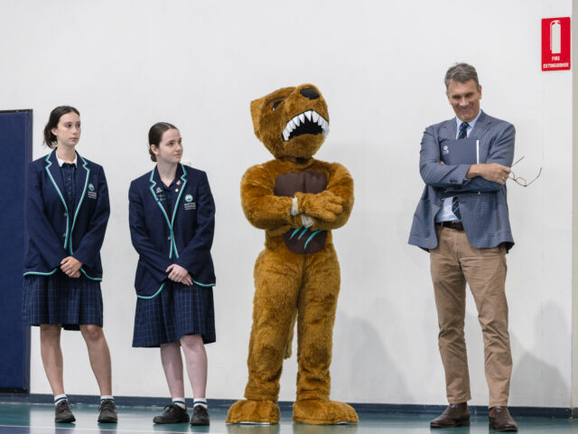 Secondary School Welcomes New Flinders Beast Mascot